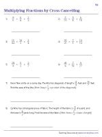 Reducing Fractions Worksheet With Multiplication Practice Exercises