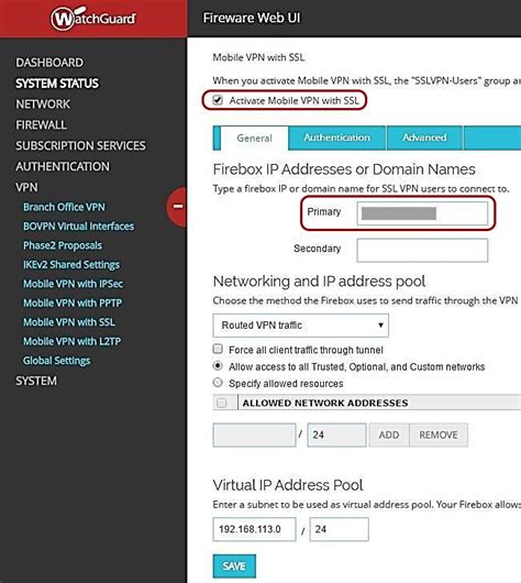 Vpn Watchguard Fireware
