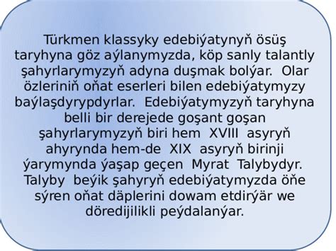 myrat talyby barada