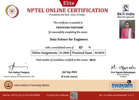 Im Thrilled To Announce That I Have Successfully Completed The Nptel