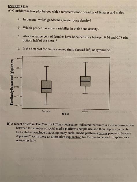 Solved EXERCISE A Consider The Box Plot Below Which Chegg