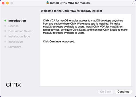 Use The Installer Of Citrix Vda For Macos Citrix Virtual Delivery Agent For Macos