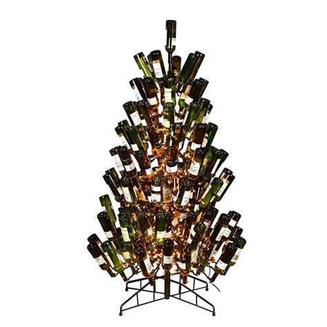 How To Make A Diy Wine Bottle Christmas Tree And Decorate It
