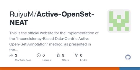 Github Ruiyumactive Openset Neat This Is The Official Website For