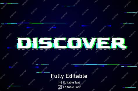 Premium Vector Futuristic Glitch Text Effect For Video Game Text For