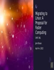 Migrating To Linux For Faster Computing Benefits Safety Course Hero