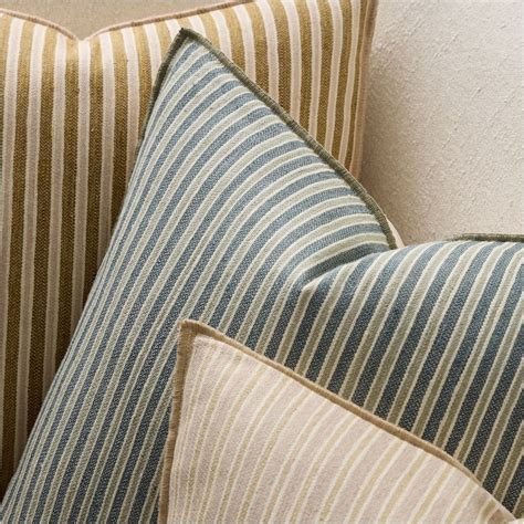 Modern Silk Stripe Cushion Cover Handwoven Elegance West Elm Uk