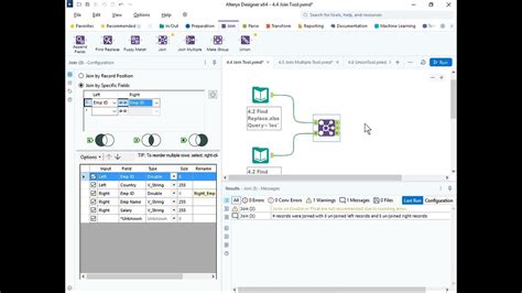Chapter 4 4 Alteryx Join Tool Youtube