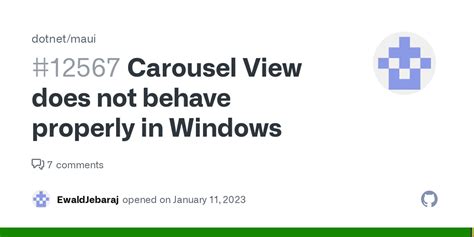 Carousel View Does Not Behave Properly In Windows Issue Dotnet Maui GitHub
