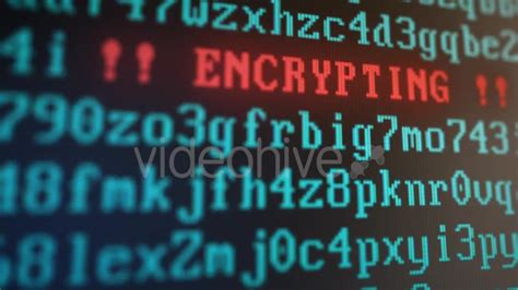 Random Letters And Numbers Encrypting On A Computer Screen Videohive