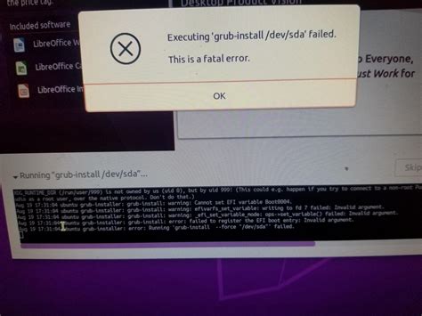 I Keep Getting A `grub Install` Devsda Failed This Is A Fatal Error
