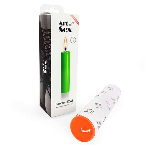 ᐉ Свічка воскова Art Of Sex M 15 см низькотемпературна та люмінесцентна Помаранчевий • Краща