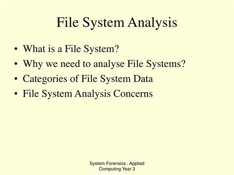 Ppt System Forensics Applied Computing Yr 3 Powerpoint Presentation