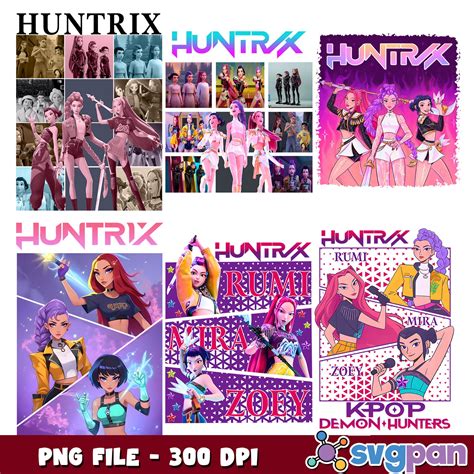 Huntrix Girl Poster Png Bundle Kpop Huntrix Png Kpop Netflix Png Svgpan
