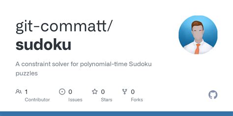 Github Git Commattsudoku A Constraint Solver For Polynomial Time Sudoku Puzzles