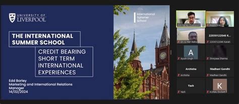Manasi Joshi On Linkedin University Of Liverpool Conducting An Information Session For The