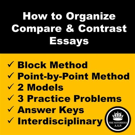 How To Organize A Compare And Contrast Essay Block And Point By Point