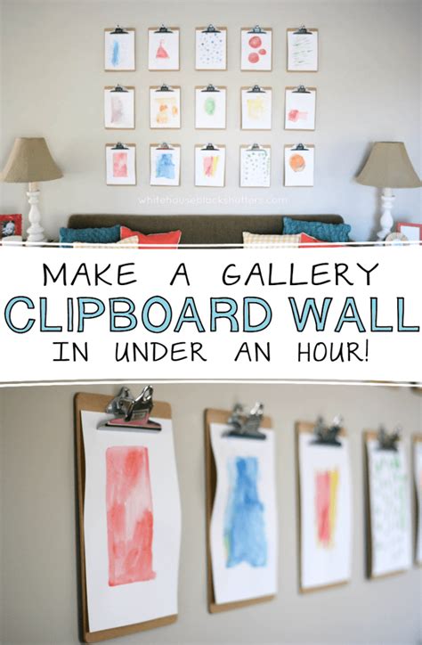 How To Make A Clipboard Wall White House Black Shutters