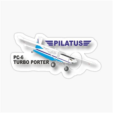 Pilatus Pc 6 Turbo Porter Sticker For Sale By Gregthompson Redbubble