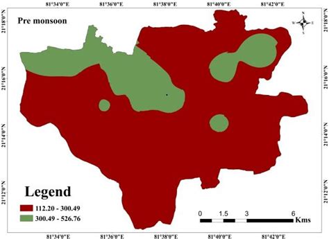 A Spatial Distribution Map Of Hco3 B Spatial Distribution Map Of