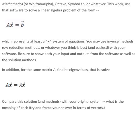 Solved Mathematica Or Wolframalpha Octave Symbolab Or