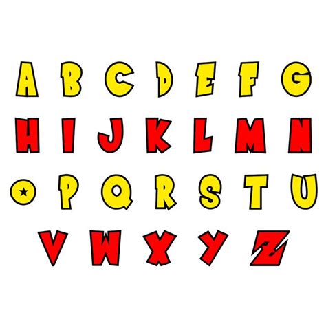 Letras Dragon Ball Z Dragon Ball Z Alphabet Dragon Ball Logo Font