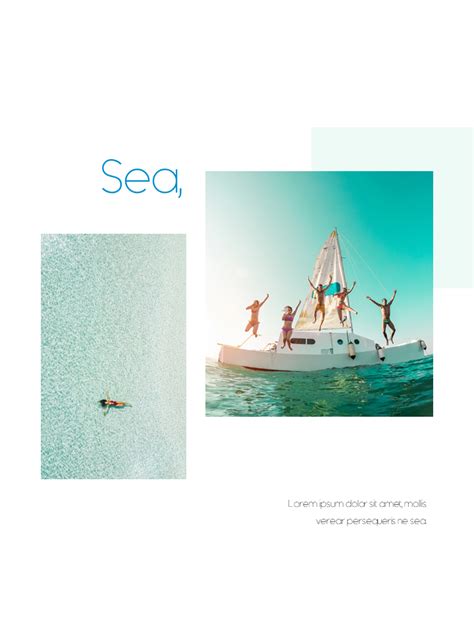 여름 바캉스 세로형 피피티 템플릿 샘플 디자인