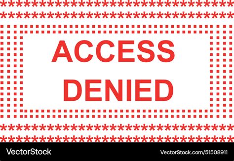 Banner Access Denied Text Royalty Free Vector Image