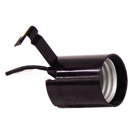 Servalite 75 Watt Black Hard Wired Light Socket At