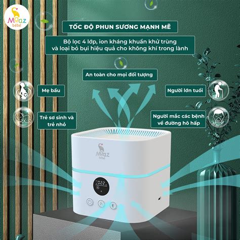 Máy lọc không khí và tạo ẩm cho bé Moaz MB