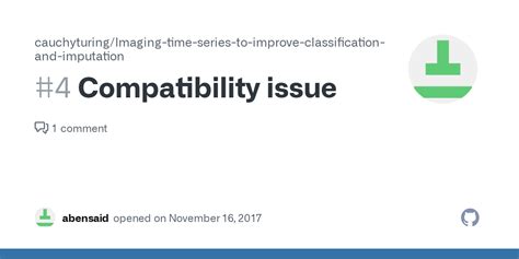 Compatibility Issue Issue Cauchyturing Imaging Time Series To Improve Classification And