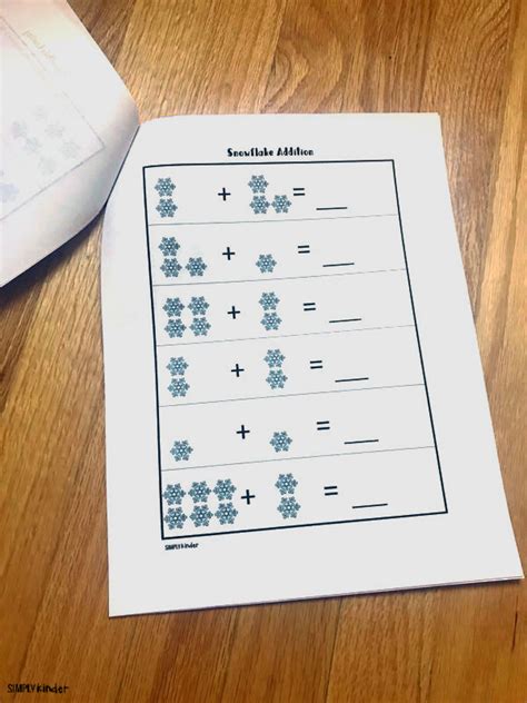 Free Snowflake Printable Winter Math Pack Simply Kinder