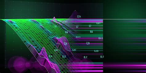 Abstract Background With Virtual Screen Data And Blurred Lines Visual Presentation Of Analytics