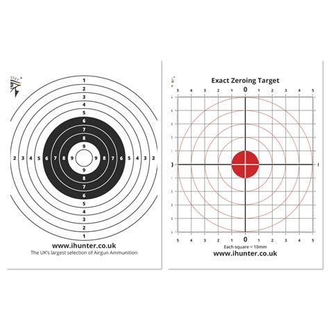 Exact Zeroing Targets Single Circle Target Double Sided Ihunter