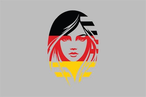 Premium Vector Germany Flag And Girls Shape Germany Flag Vector