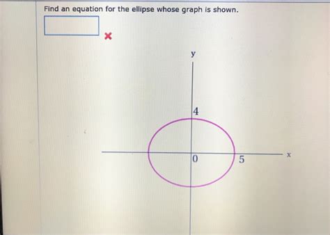 solved find an equation for the ellipse whose graph is