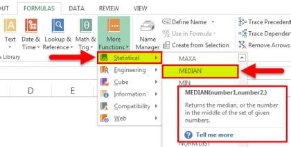 Median Function In Excel Formula Examples How To Use Median