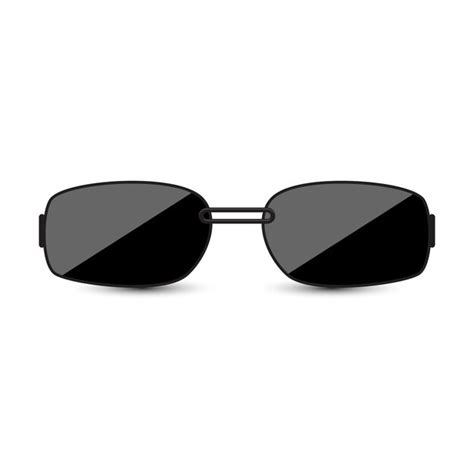 Premium Vector Black Sunglasses With Dark Glass On White Background