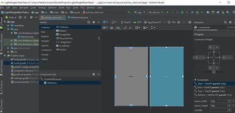 Adding The WebView To Activity Main Xml In Android Studio Creating HTML Android WebApp