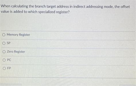 solved when calculating the branch target address in