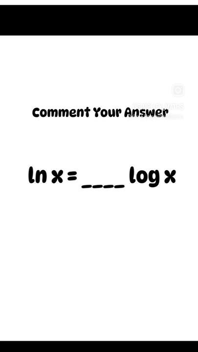 Log Vs Ln Comment The Relation Between Log And Ln Maths Vs Facts Youtube