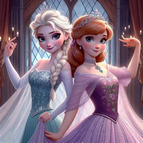 ᴇʟsᴀ ᴇ ᴀɴɴᴀ Disney Frozen Elsa Art Disney Princess Drawings Disney