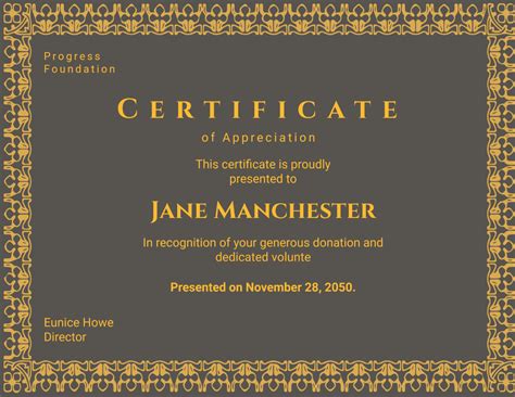 Free Printable Donation Certificate Templates To Customize Online