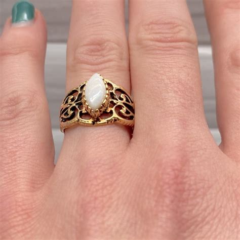 Joseph Esposito Jewelry Vintage Genuine Opal And 4kt Gold Ge Espo