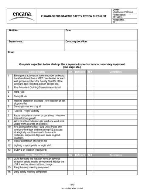 Pssr Checklist Pdf Valve Personal Protective Equipment