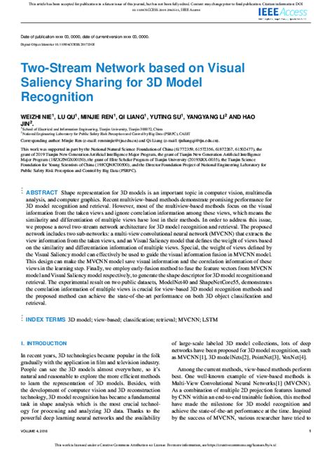Pdf Two Stream Network Based On Visual Saliency Sharing For 3d Model Recognition
