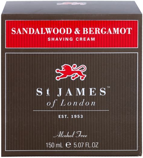 St James Of London Sandalwood And Bergamot Crème à Raser Pour Homme 150