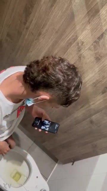 Busting Buddy Bating In The Bathroom