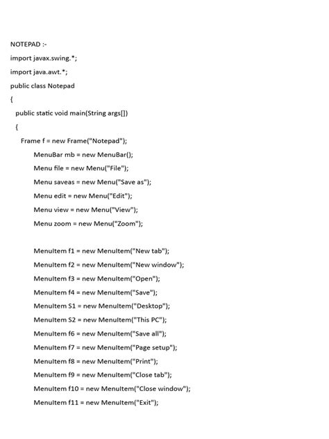 Notepad Awt Pdf