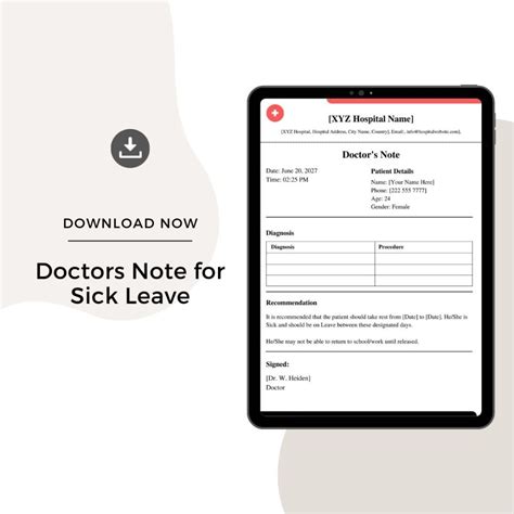 Doctors Note For Sick Leave Template Printable In Pdf And Word